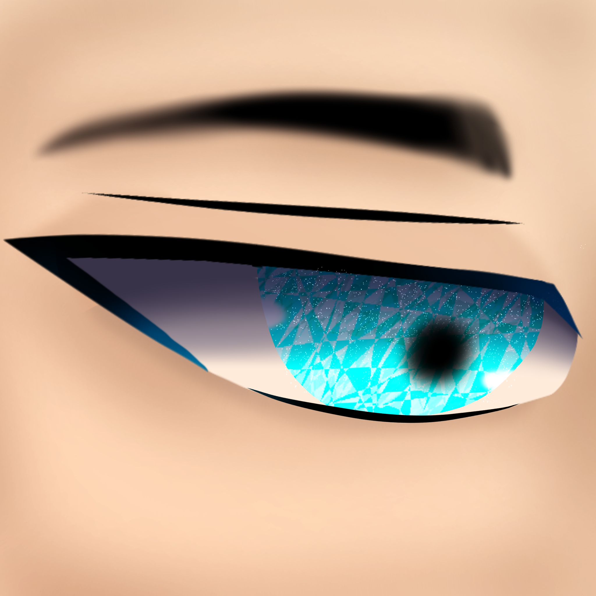da blue crystal anime male eye. - ibisPaint