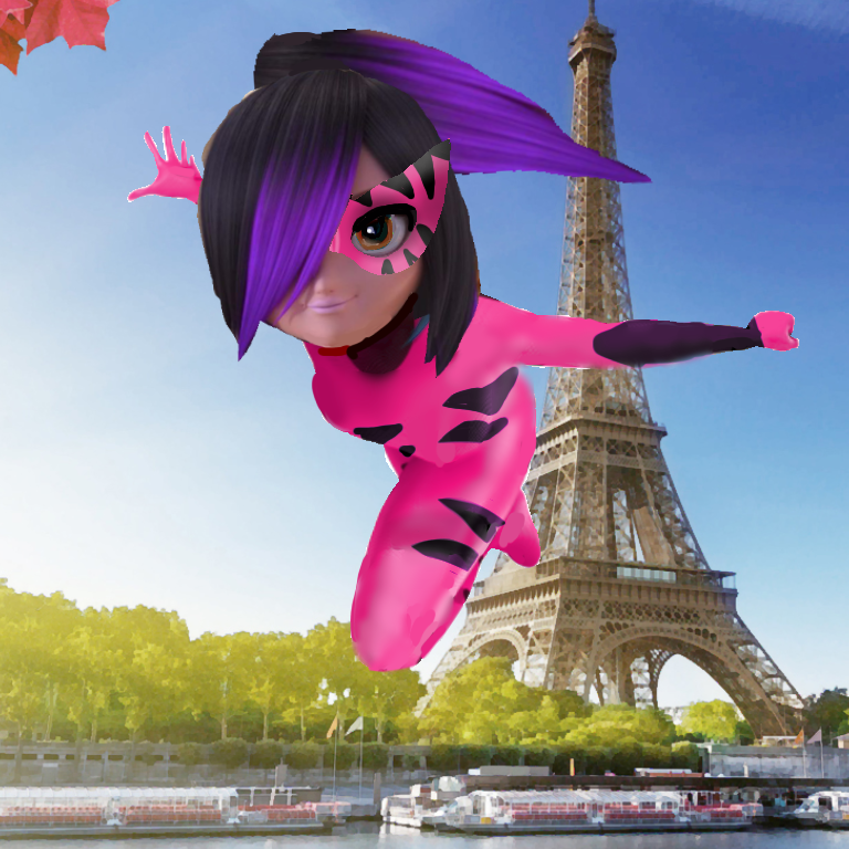 juleka with tiger miraculous speededit - ibisPaint