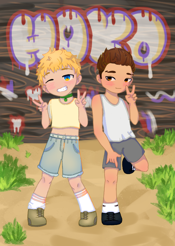 Cute little gay boys - ibisPaint