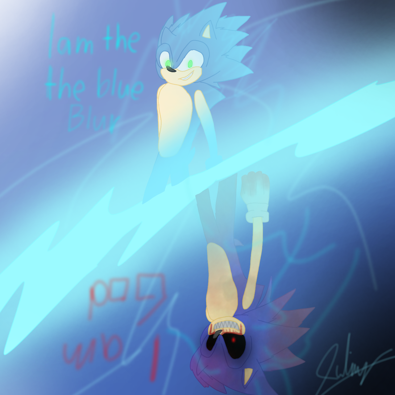 sonic vs sonic.exe - ibisPaint