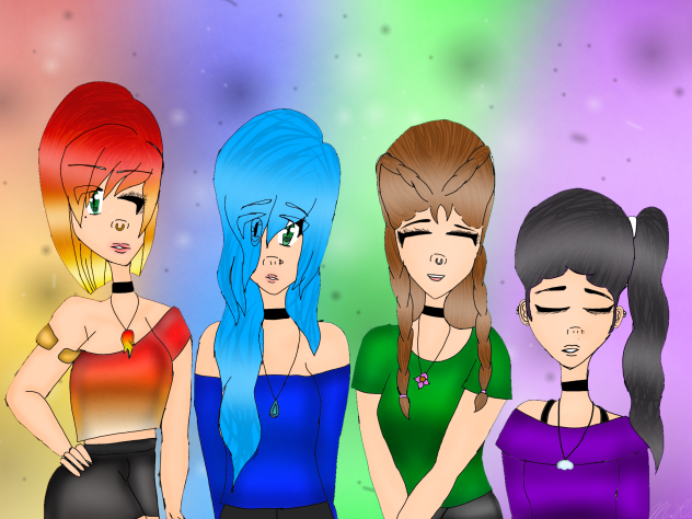 The 4 Elemental Sisters - ibisPaint