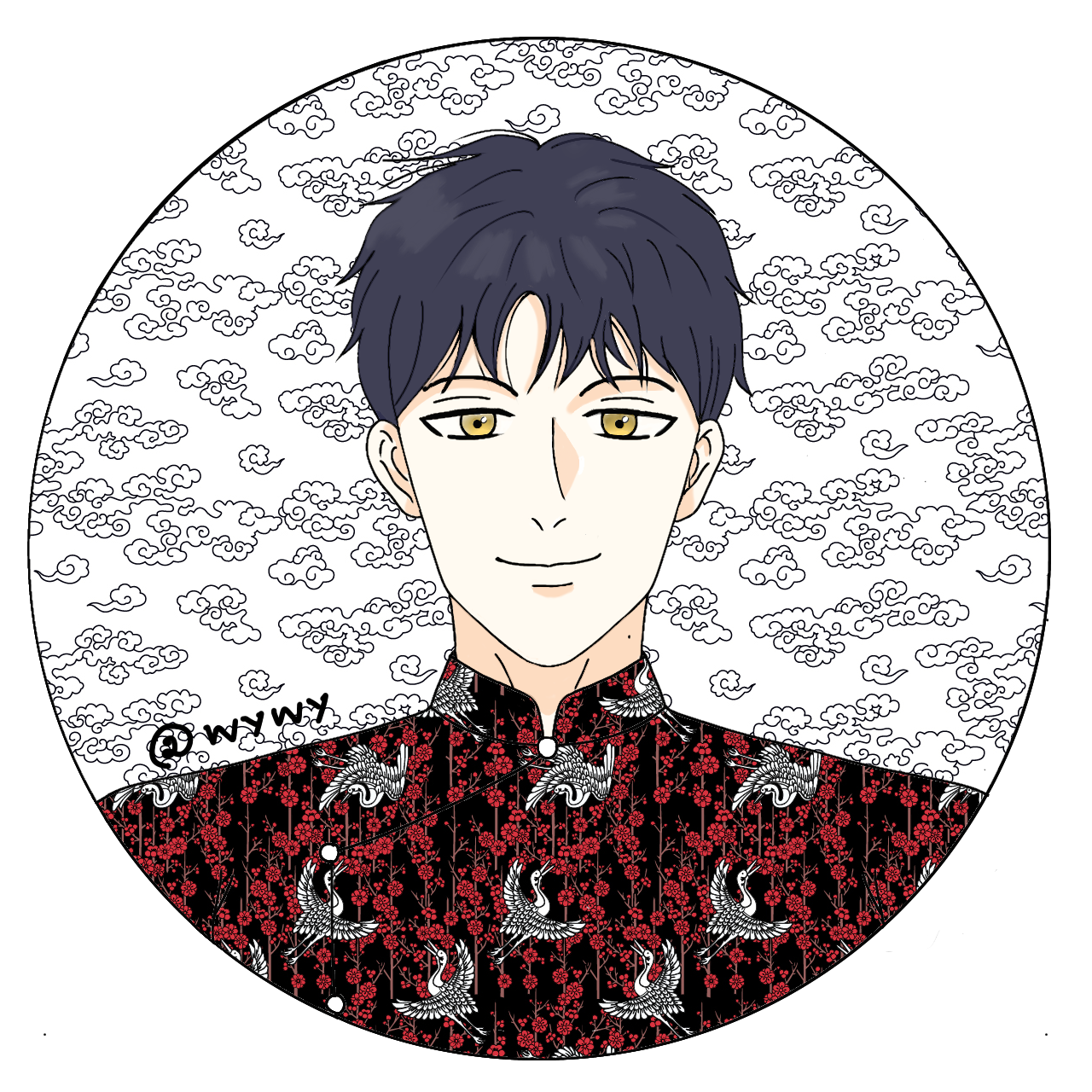 Jiwon ( BJ Alex ) Wearing Ao Dai - ibisPaint