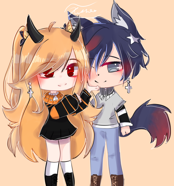 Couple art Idk Gacha oc - ibisPaint