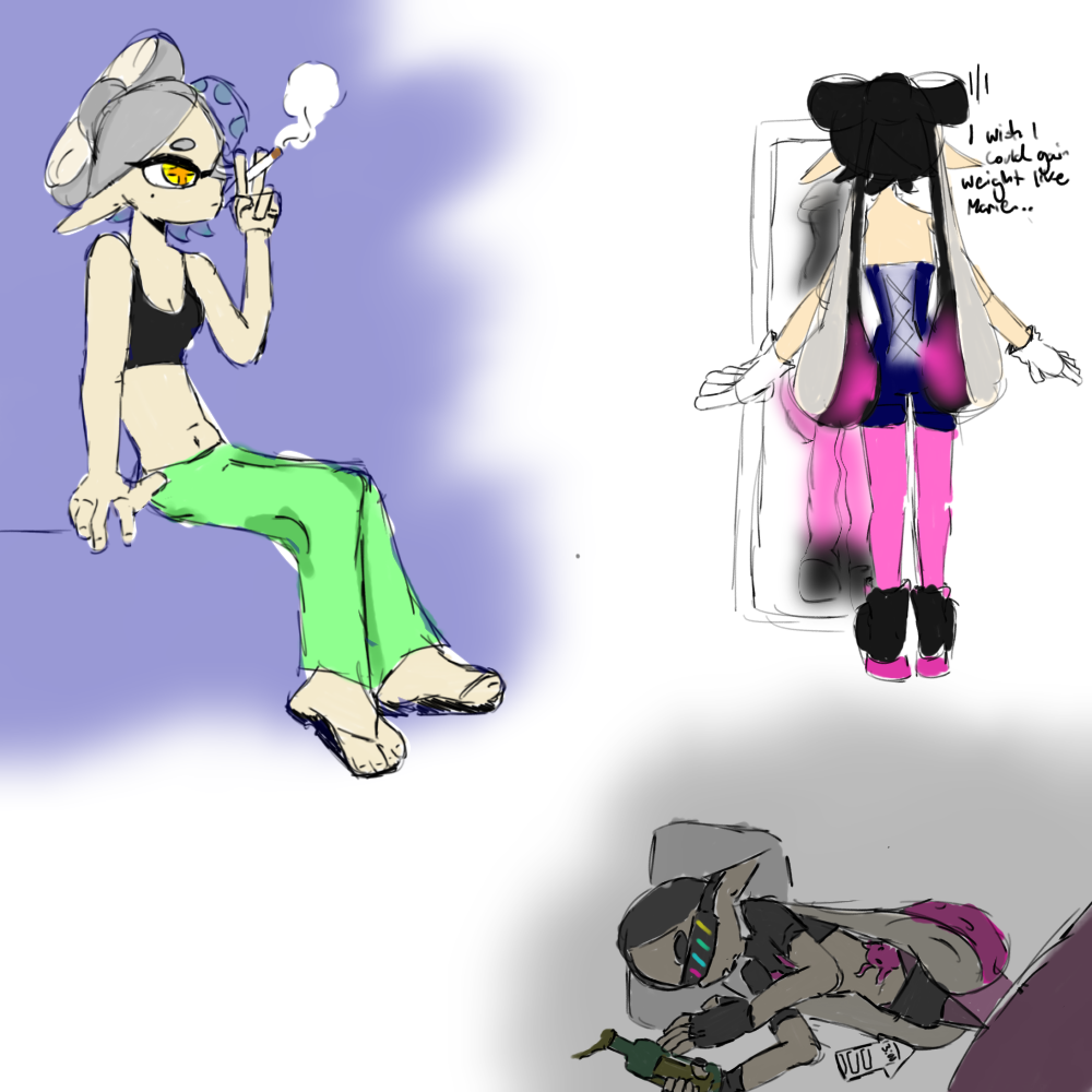 squid sisters hcs (headcanons) - ibisPaint