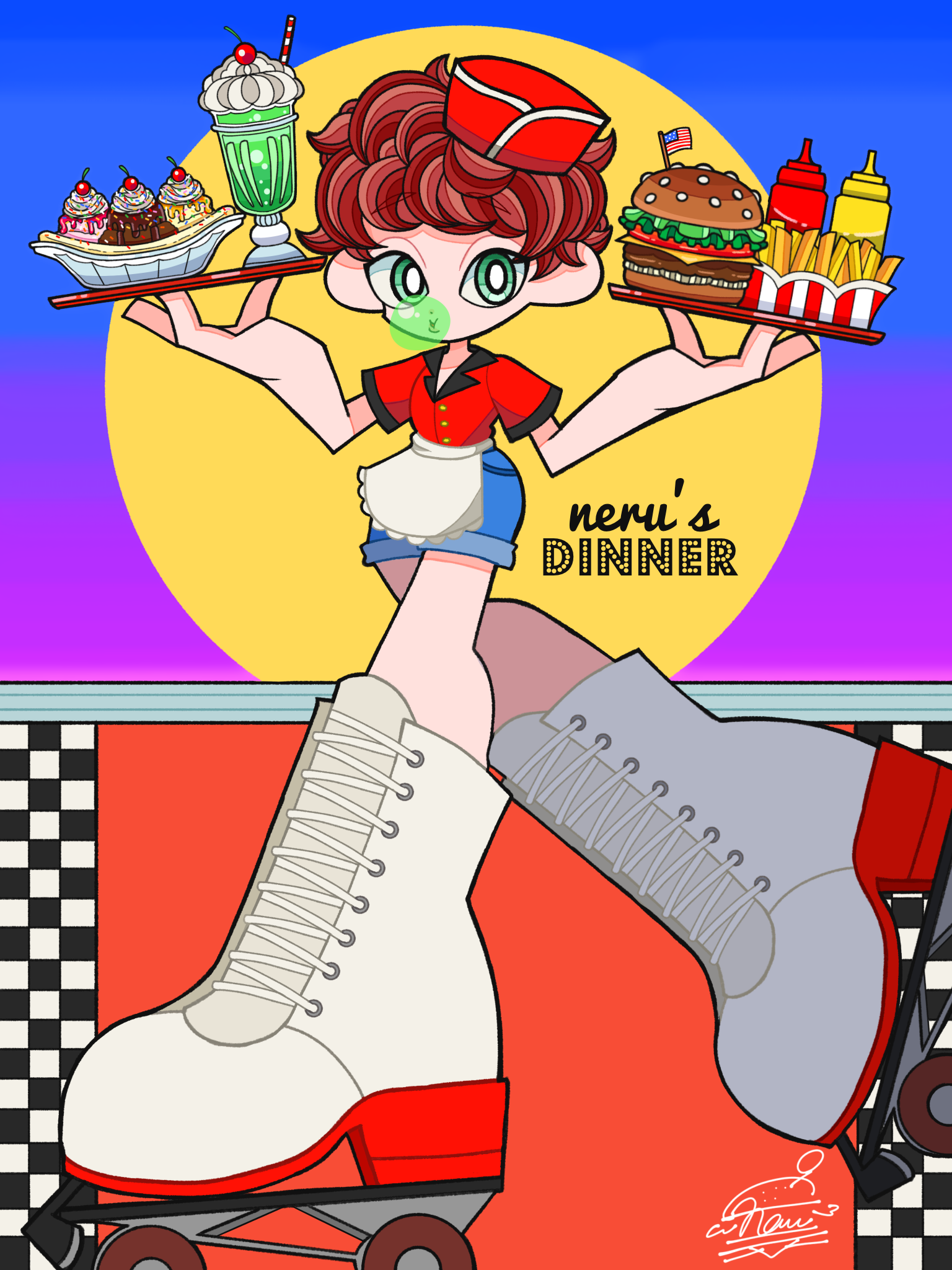 neru's DINNER🍔 - ibisPaint