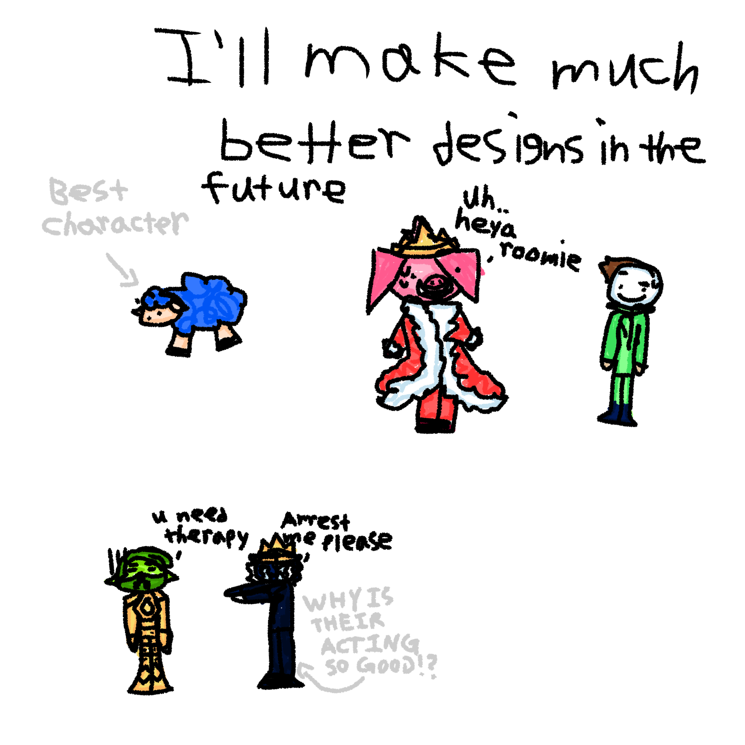 redrew a couple random scenes - ibisPaint