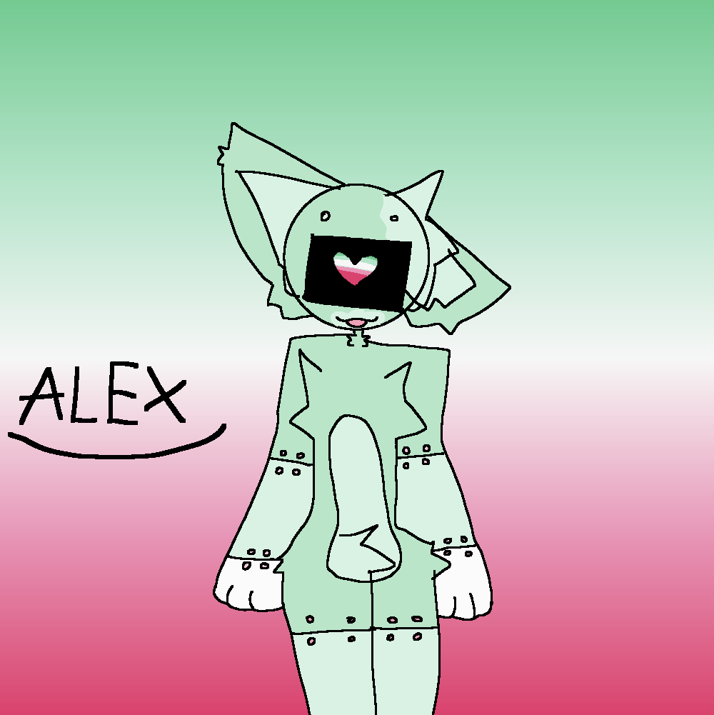 alex the robot wolf - ibisPaint