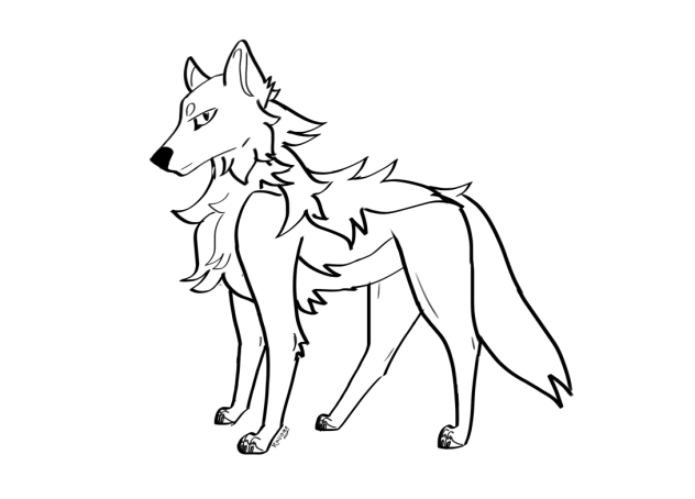 Ugly wolf base lol XD - ibisPaint