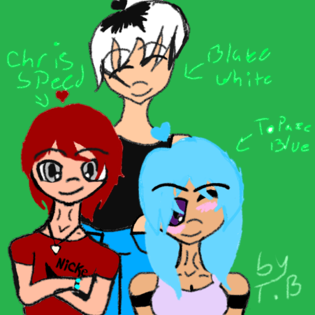 the 3 main character to my new book - ibisPaint