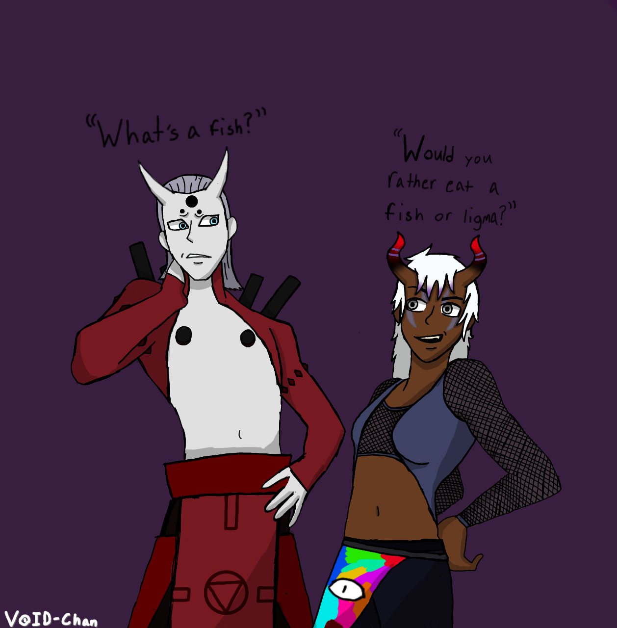 The Evil god and The Chaotic Goddess - ibisPaint