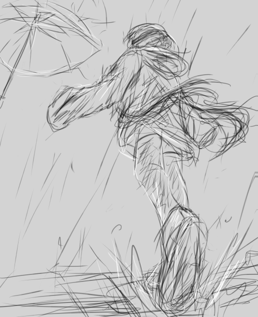 lost umbrella - ibisPaint