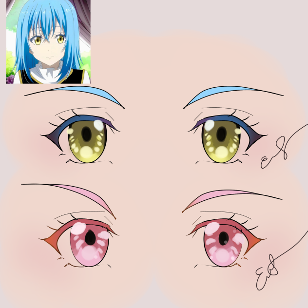 Rimuru Tempest Eyes tutorial - ibisPaint