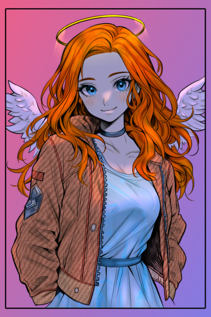 Ginger angel in a jacket - ibisPaint