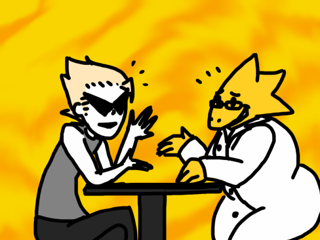 Dirk and Alphys Speedpaint - ibisPaint