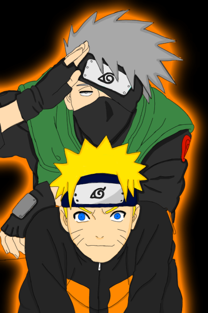 Kakashi y Naruto - ibisPaint