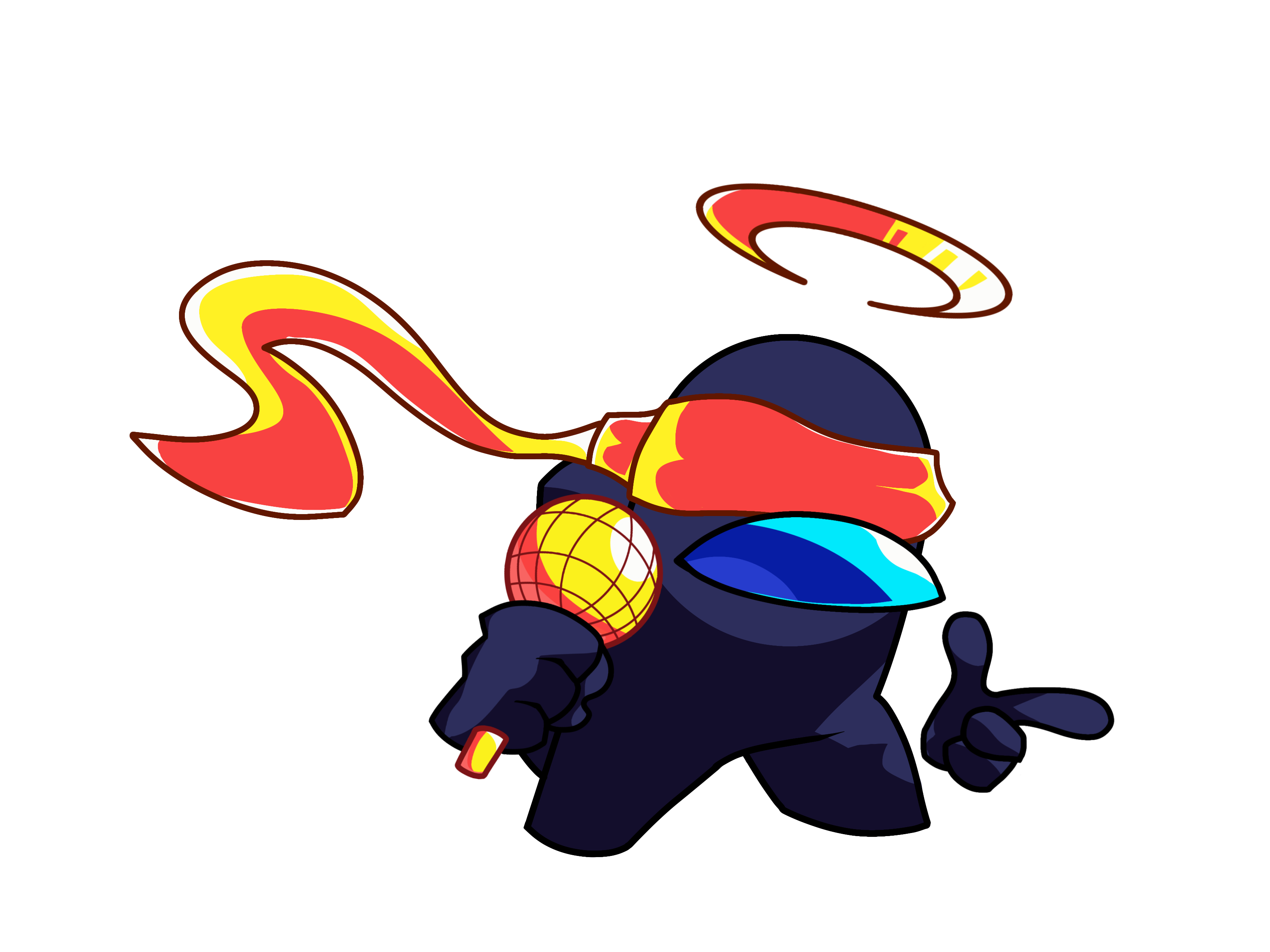 Tinxn among us sprite(white parasite) - ibisPaint