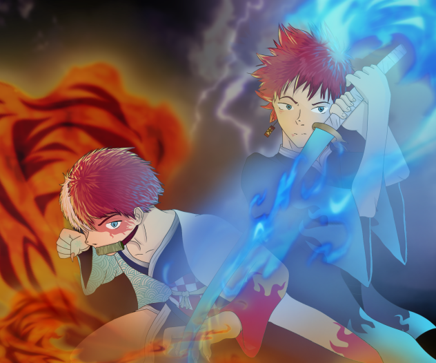 Todoroki siblings demon slayer - ibisPaint