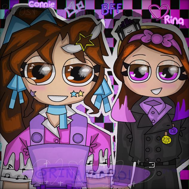 Connie and me! 💜🩷🩵 - ibisPaint