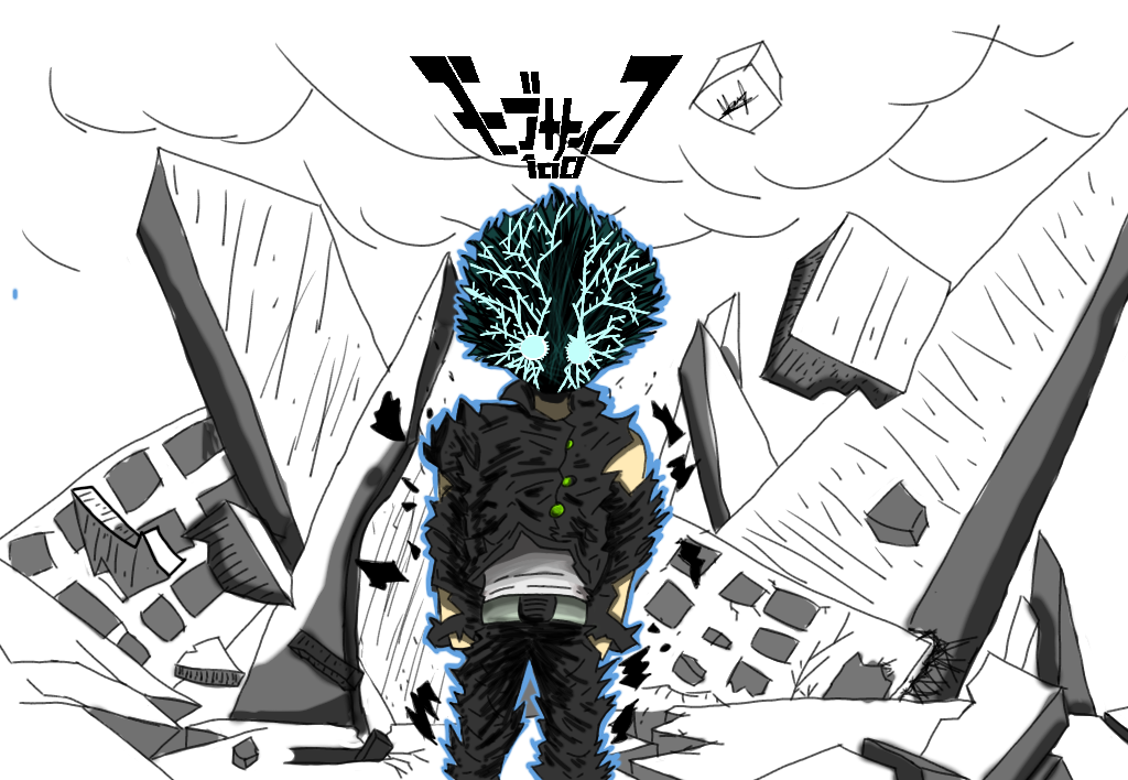 mob psycho drawing - ibisPaint