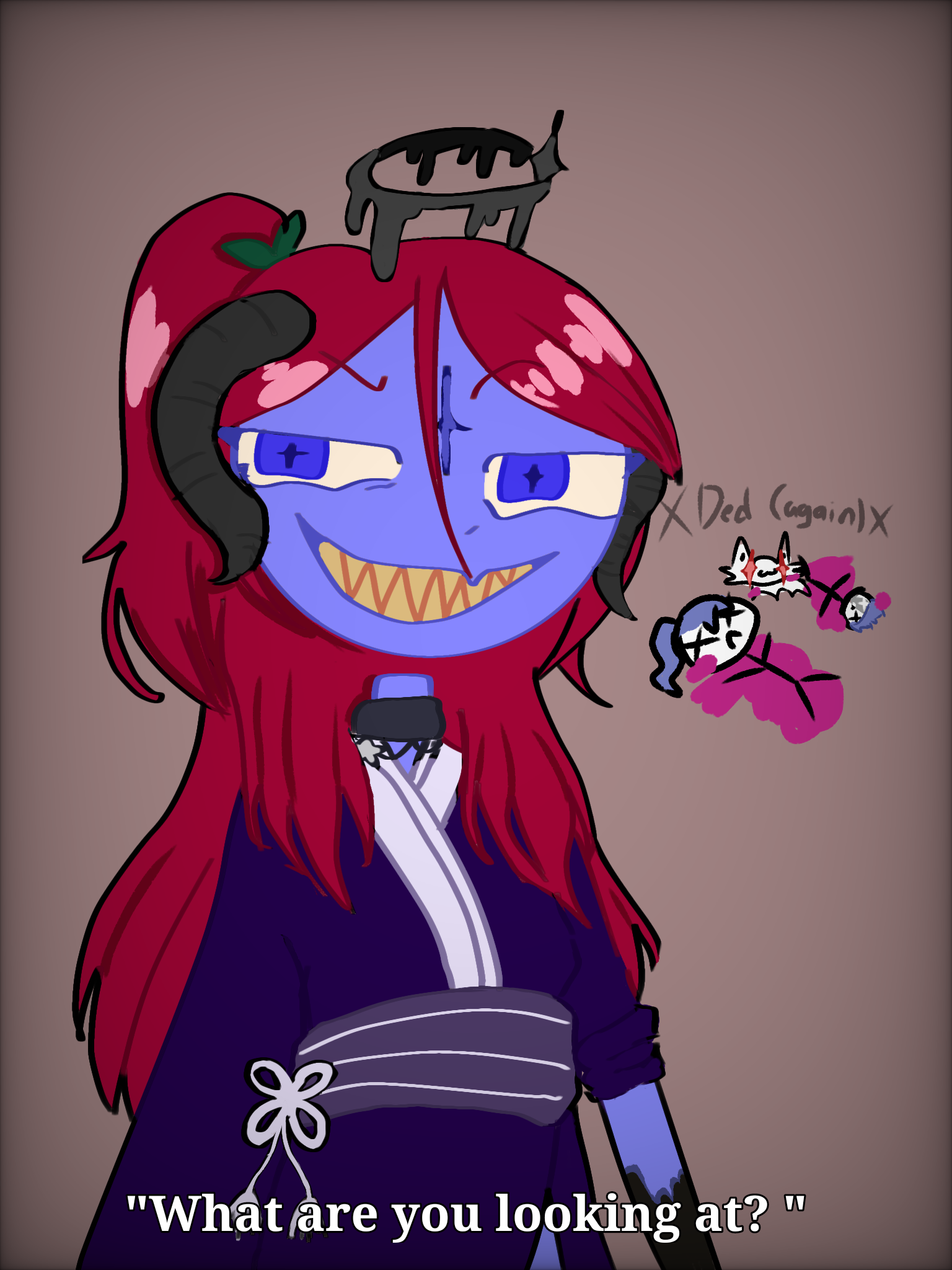 Emi Bashira, her cat , and her puppets - ibisPaint