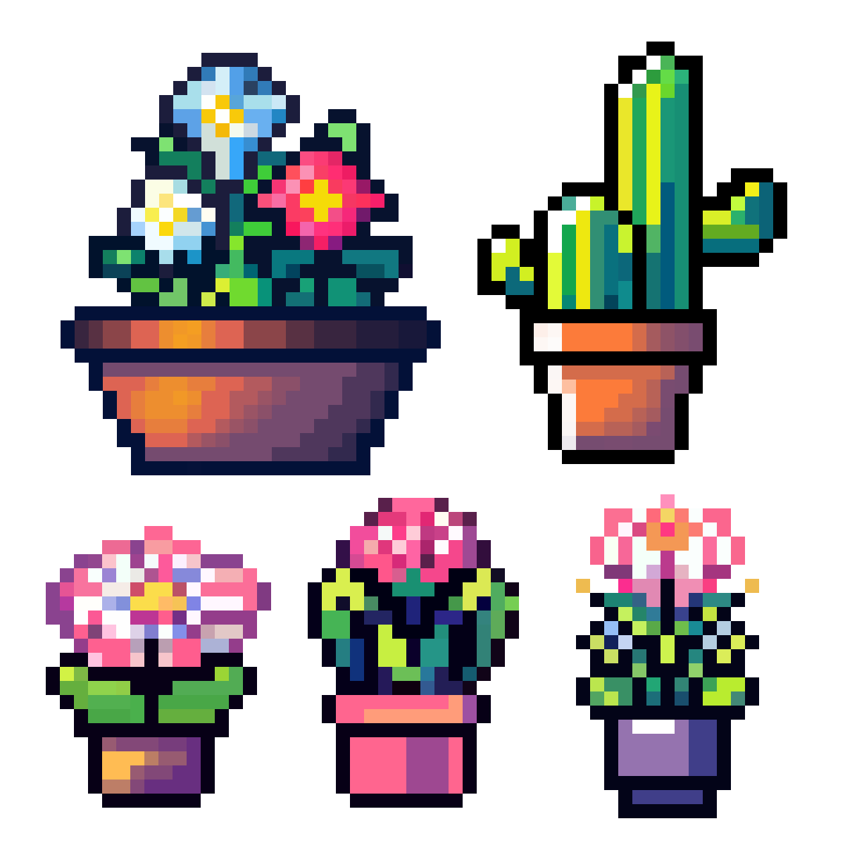 flowers pixel - ibisPaint