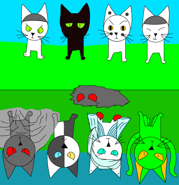 Los gatos buenos vs los malos - ibisPaint