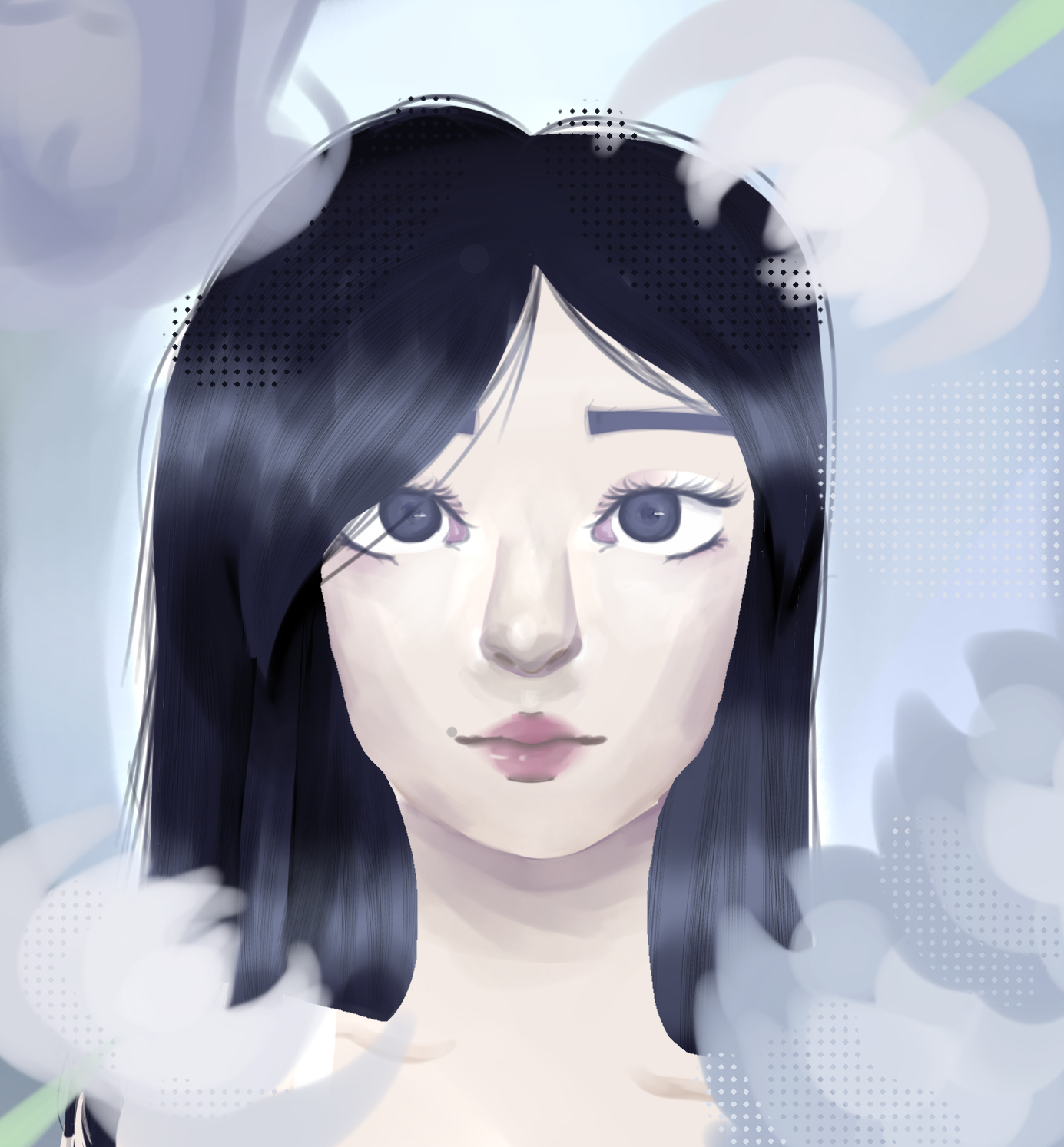 girl in flowers - ibisPaint