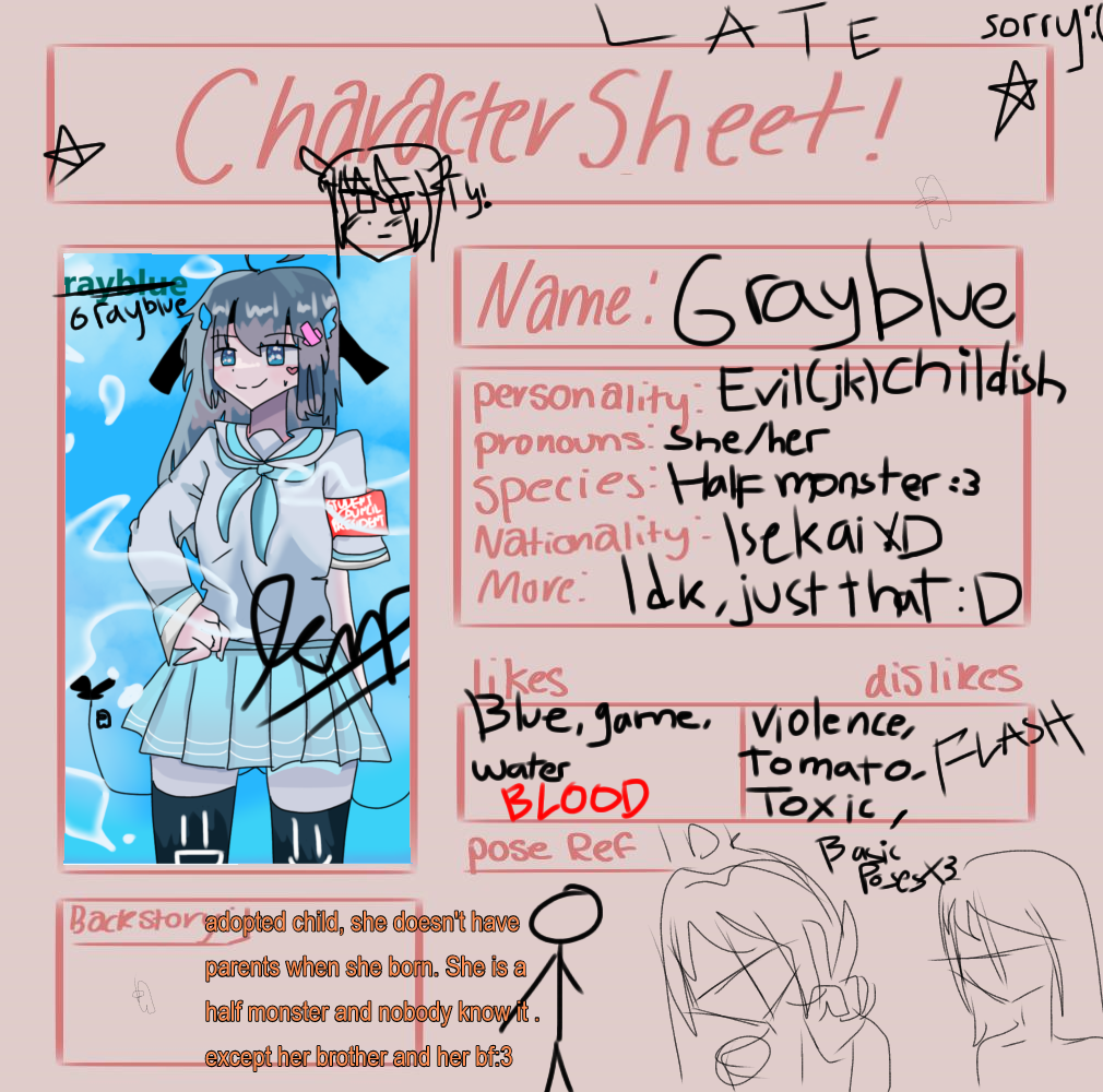 Dtiys character sheet! Late TwT - ibisPaint