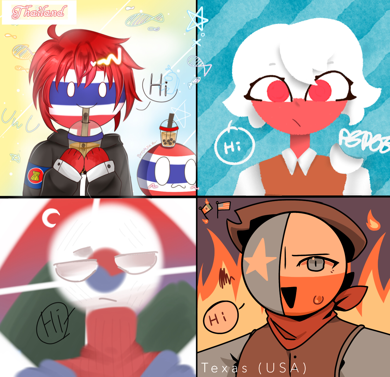 Four-square collab - ibisPaint