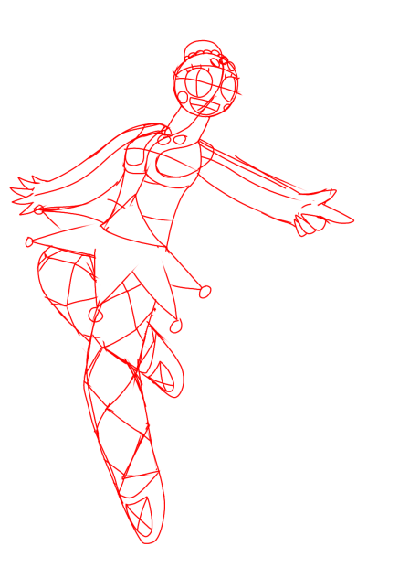 Ballora copying friends oc Nate's pose - ibisPaint