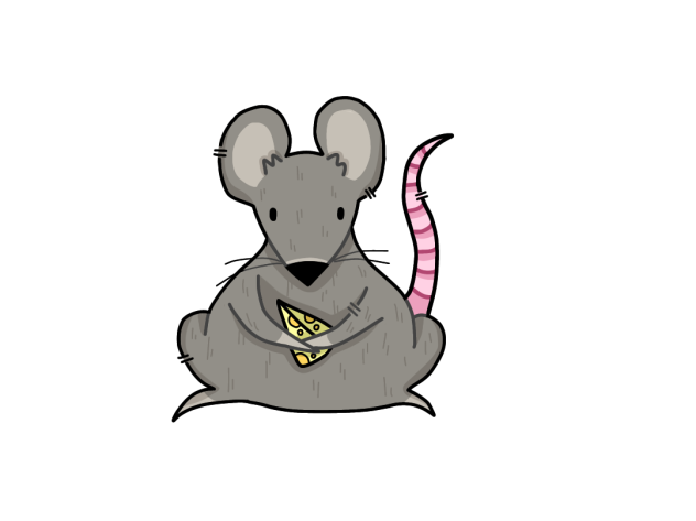 Rat with cheese - sticker - ibisPaint