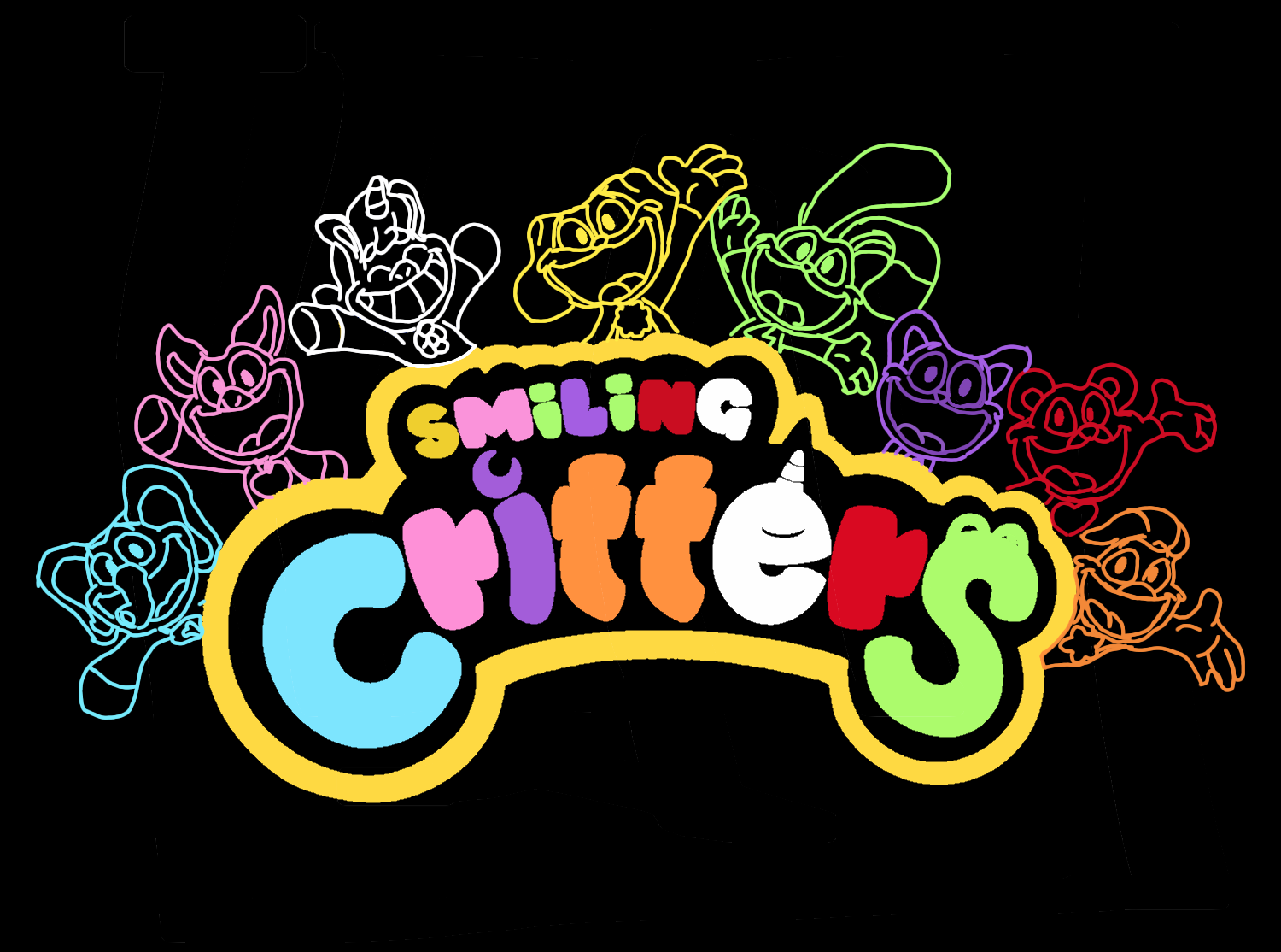 neon smiling critters - ibisPaint