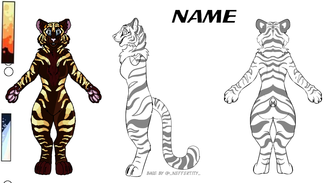 My fursona 🐅.(front view) - ibisPaint