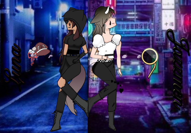 Jazzmen and Luna. Charaters by Zenaida - ibisPaint