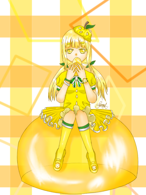 Yuzu Citrus Candy OC Speed Drawing - ibisPaint