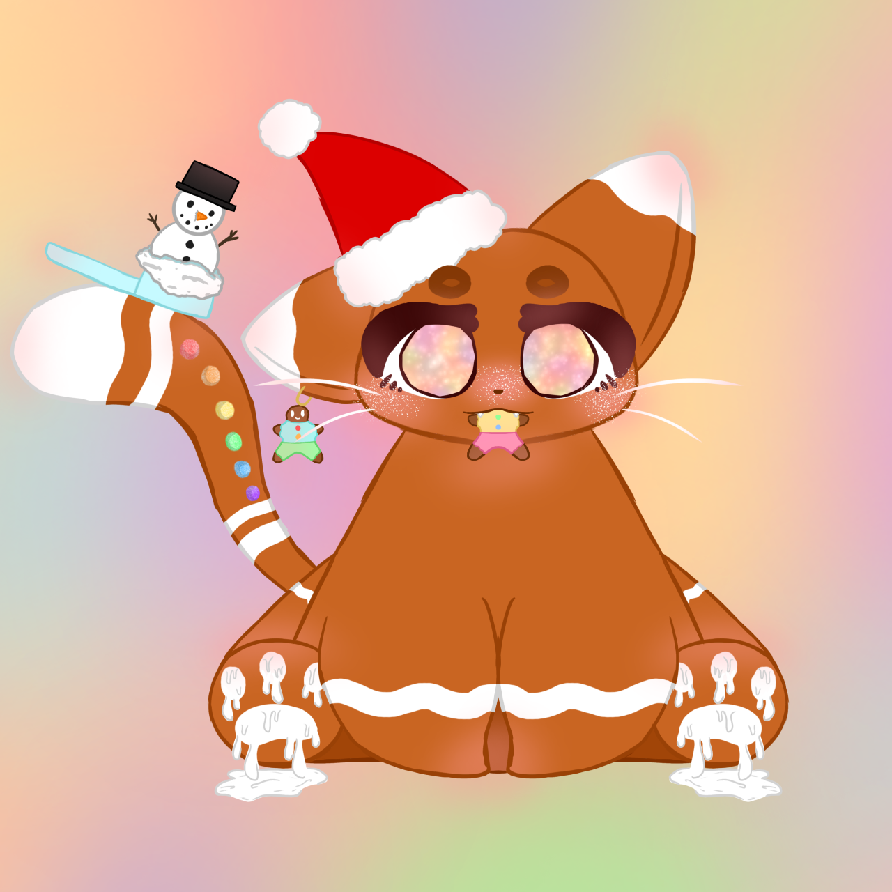 Gingerbread Cat(Christmas OC Challenge) - ibisPaint