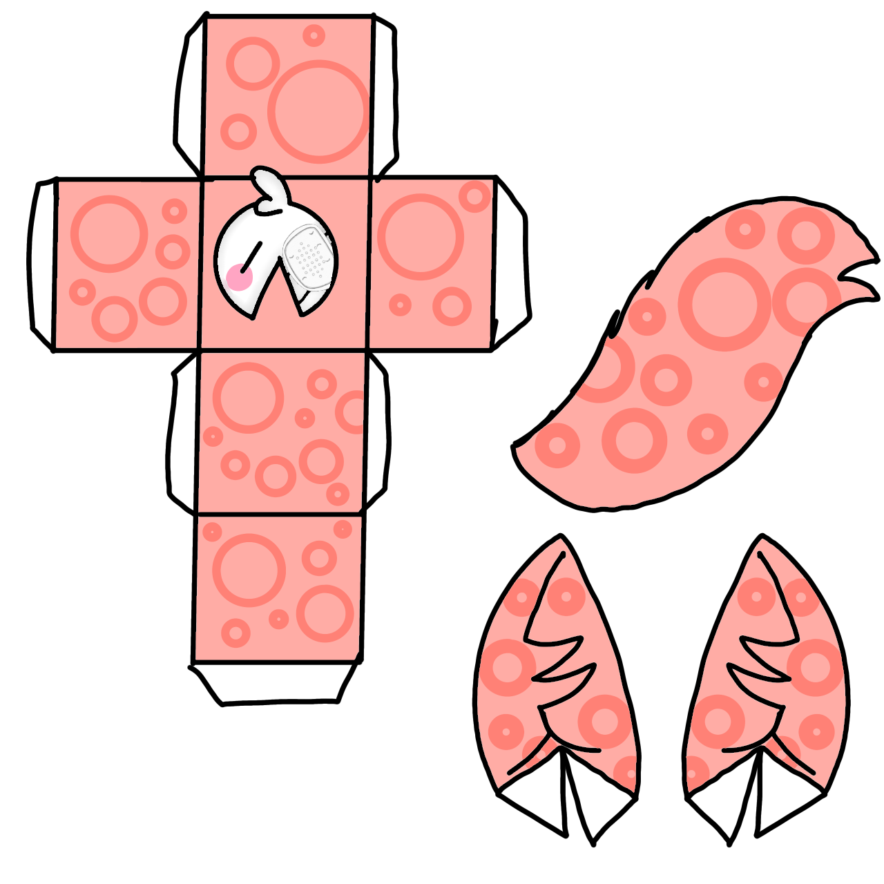 my slimepup oc as a papercraft - ibisPaint