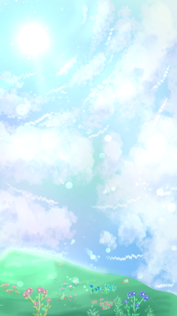clif and clouds background - ibisPaint