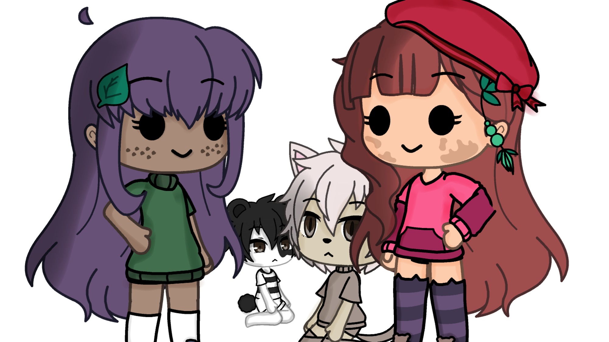 Friend and pets - ibisPaint