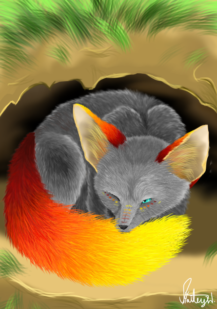 Ember--The Fire Fox SpeedPaint - ibisPaint