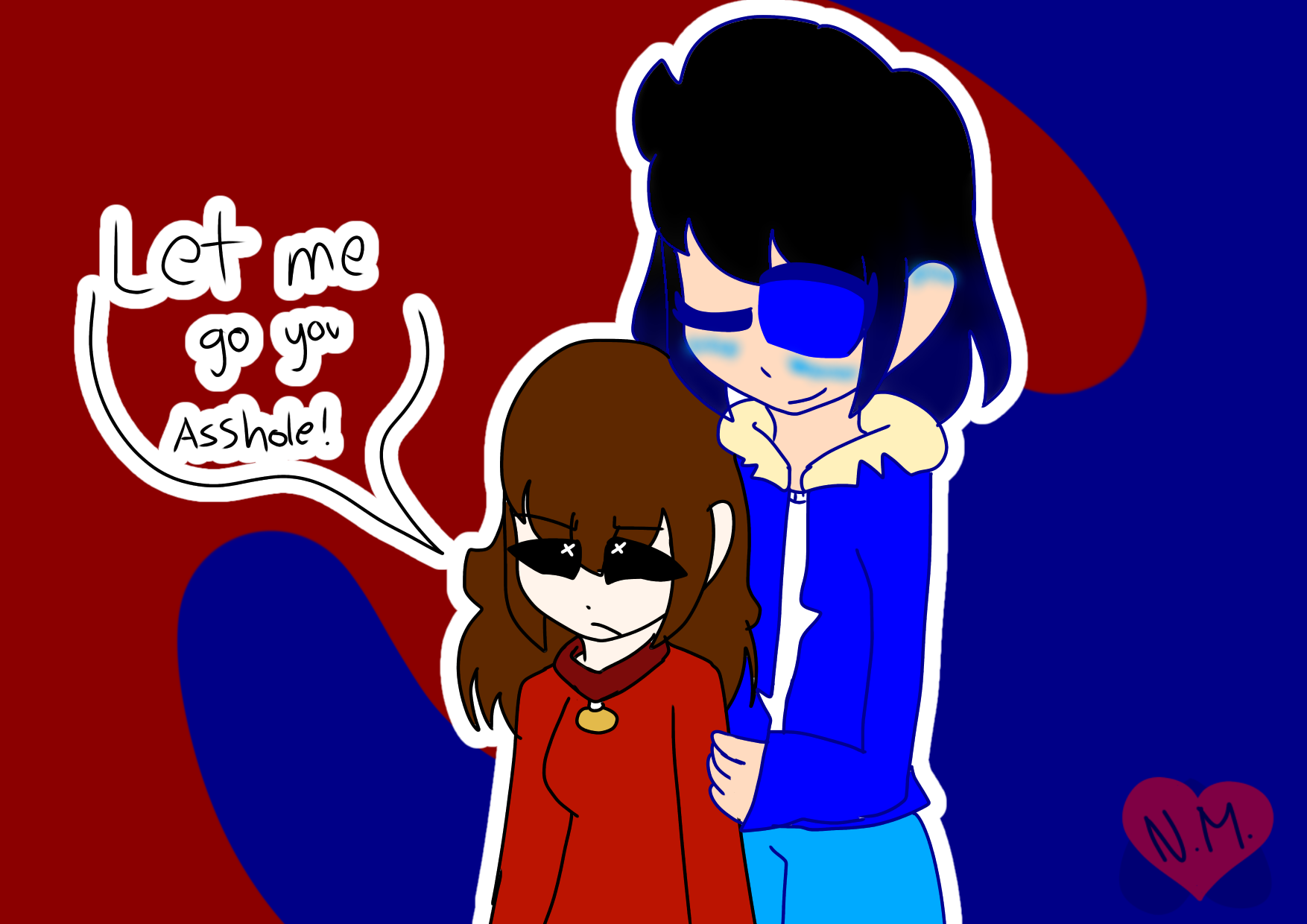 (Underfell Vee x Nightmare) Let me go! - ibisPaint