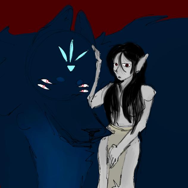 Vampire lady and her cutie pie! - ibisPaint