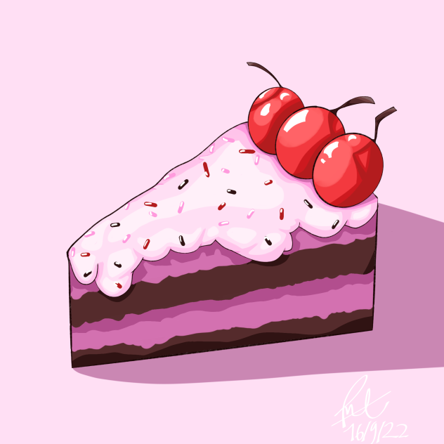 Pink cake🍒 - ibisPaint
