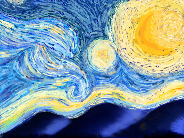redraw starry night - ibisPaint