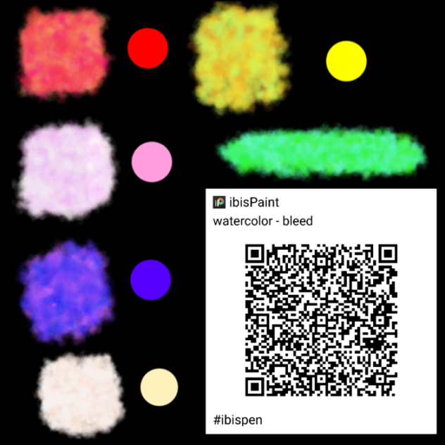 brush qr code - watercolor(bleed) - ibisPaint