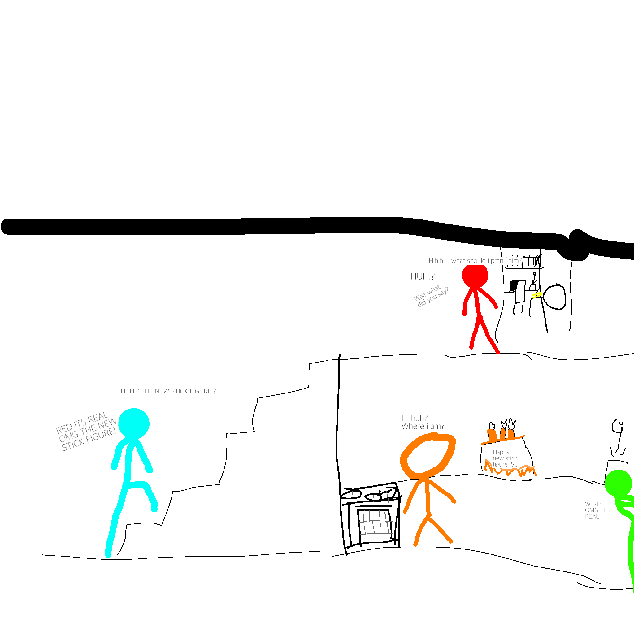 Happy new stick figure - ibisPaint