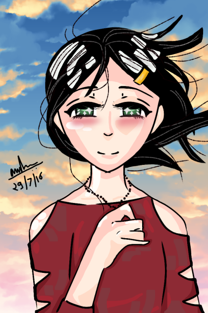 A windy day - ibisPaint