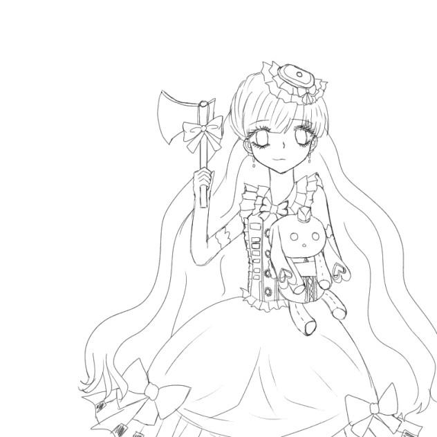 Mayu vocaloid lineart - ibisPaint