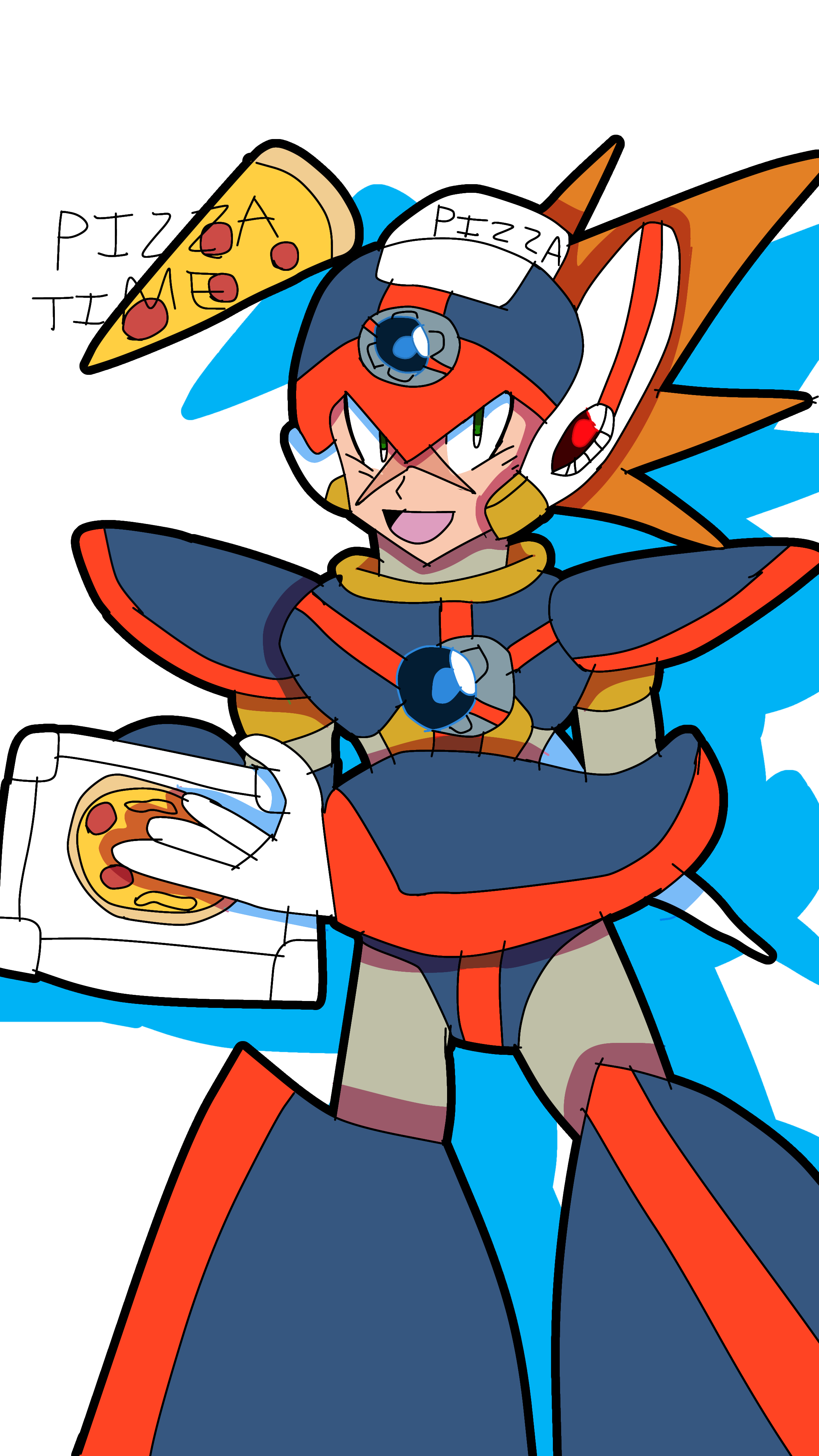 Megaman x axl pizza time - ibisPaint