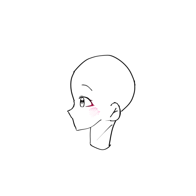 a very cursed attempt of a side profile - ibisPaint